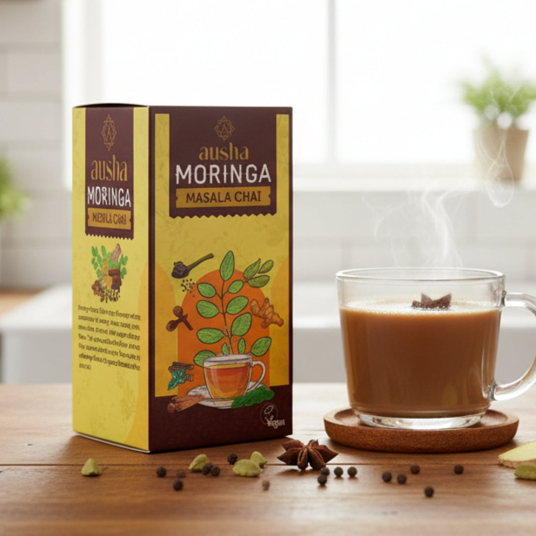 Moringa Tea Masala Chai – Bold Fusion of Spices – Ausha