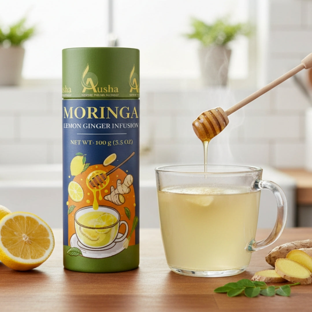 Moringa Lemon Ginger Tea - Refreshing Herbal Infusion Blend – Ausha